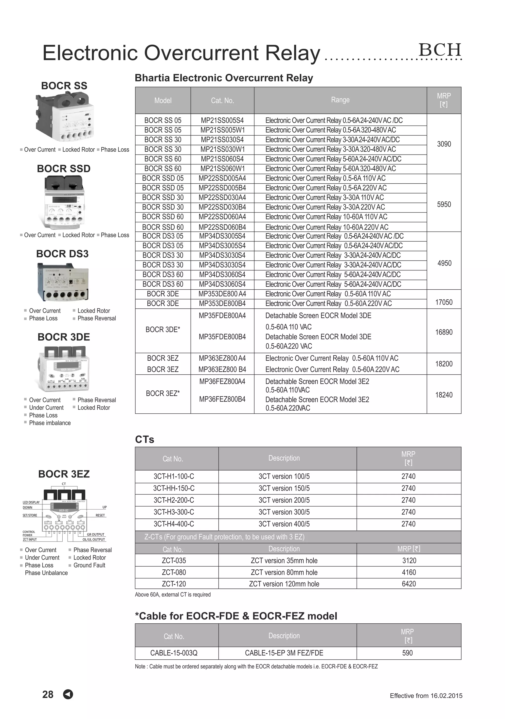BCH Electric Limited- Complete Product Range Catalogue | PDF