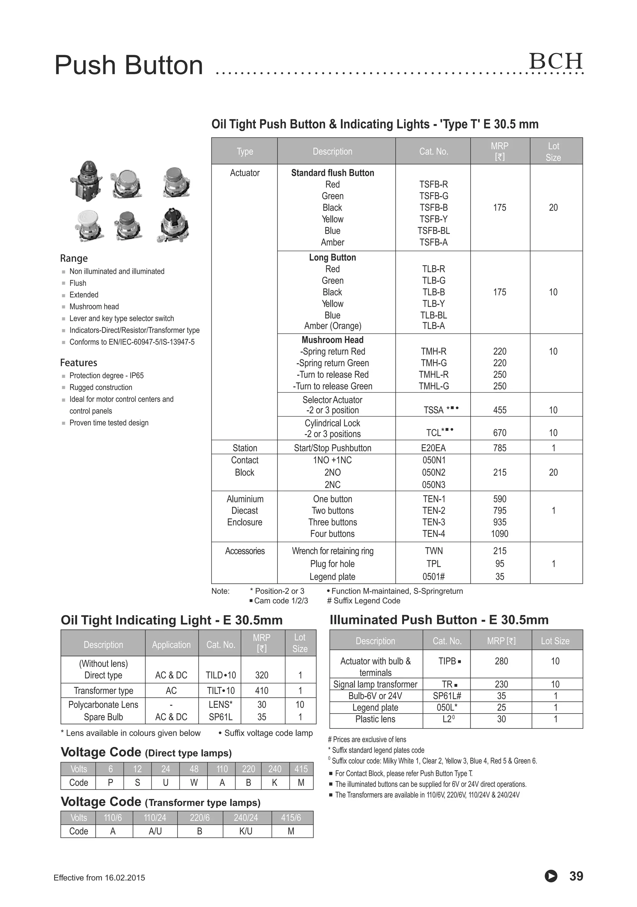 BCH Electric Limited- Complete Product Range Catalogue | PDF
