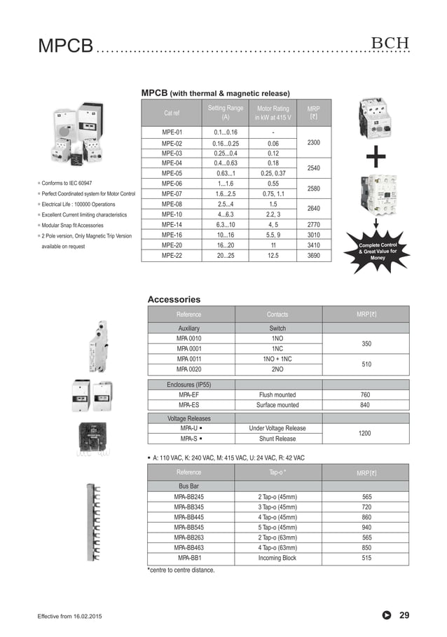 BCH Electric Limited- Complete Product Range Catalogue | PDF | Auto ...