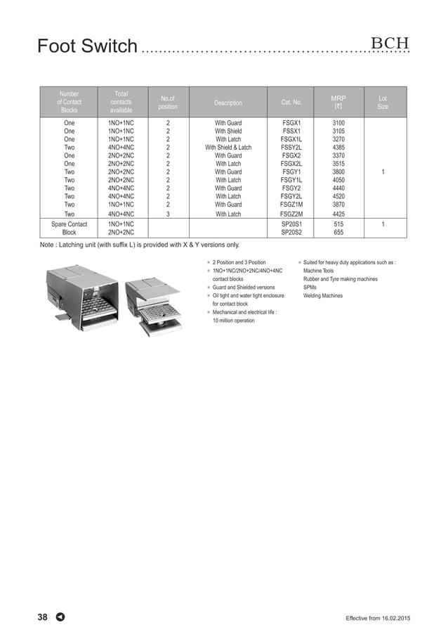 BCH Electric Limited- Complete Product Range Catalogue | PDF | Auto ...