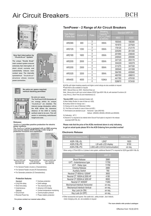 BCH Electric Limited- Complete Product Range Catalogue | PDF | Auto ...