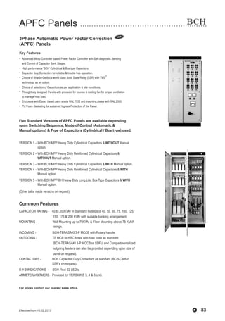 BCH Electric Limited- Complete Product Range Catalogue | PDF