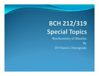 BIOCHEMISTRY OF MUSCLE CONTRACTIONS AND DIFFERENT TYPES OF MUSCLES | PDF