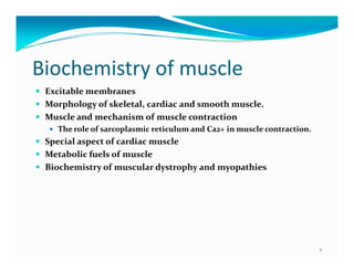 BIOCHEMISTRY OF MUSCLE CONTRACTIONS AND DIFFERENT TYPES OF MUSCLES | PDF