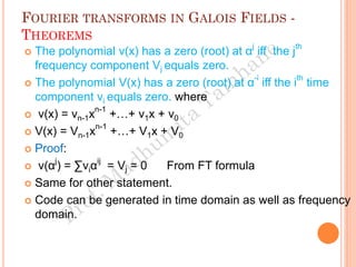 Bch and reed solomon codes generation in frequency domain | PPT