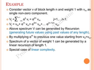 Bch and reed solomon codes generation in frequency domain | PPT