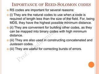 Bch and reed solomon codes generation in frequency domain | PPT