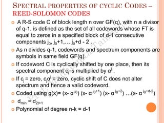 Bch and reed solomon codes generation in frequency domain | PPT