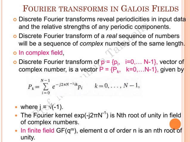 Bch and reed solomon codes generation in frequency domain | PPT