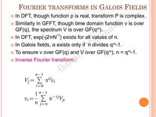 Bch and reed solomon codes generation in frequency domain | PPT
