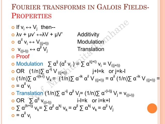 Bch and reed solomon codes generation in frequency domain | PPT