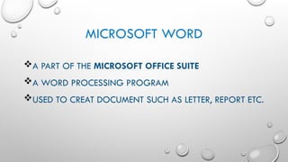 MS word introduction and short cut functions.pptx