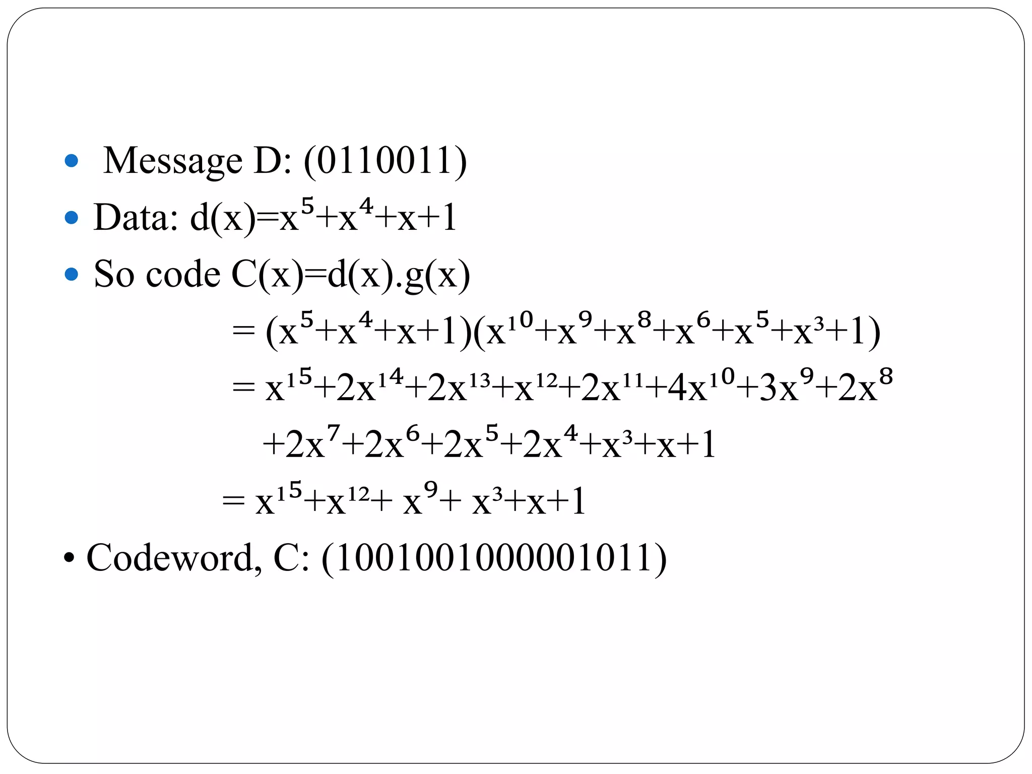 Coding Theory Lecture 7. Cyclic Codes. Bch Codes – NQETJ