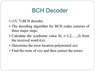 BCH Codes | PPTX