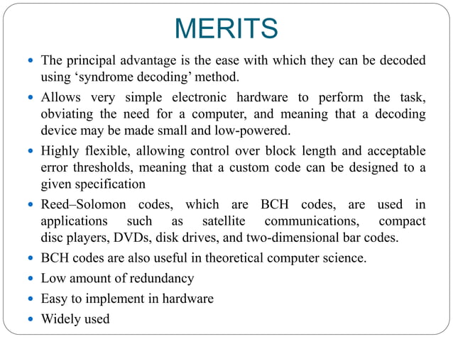 BCH Codes | PPTX | Programming Languages | Computing