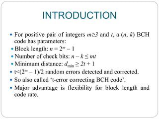 BCH Codes | PPTX
