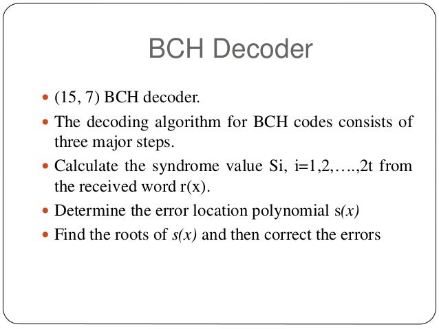 Bch Codes