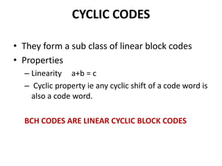 Bch codes | PPTX