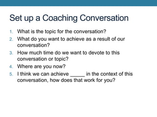 Coaching Skills for Excellence in Leadership | PDF