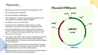 BCHM 415_Vectors.pptx vector in gene clo | PPT