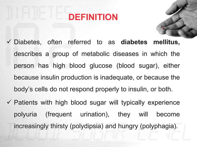 Diabetes mellitus(type one and type two) | PPT