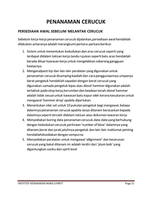 cerucuk piling | DOCX