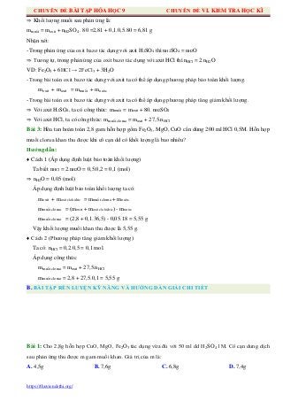 Bộ chuyên đề Hóa học Lớp 9 chất lượng | PDF