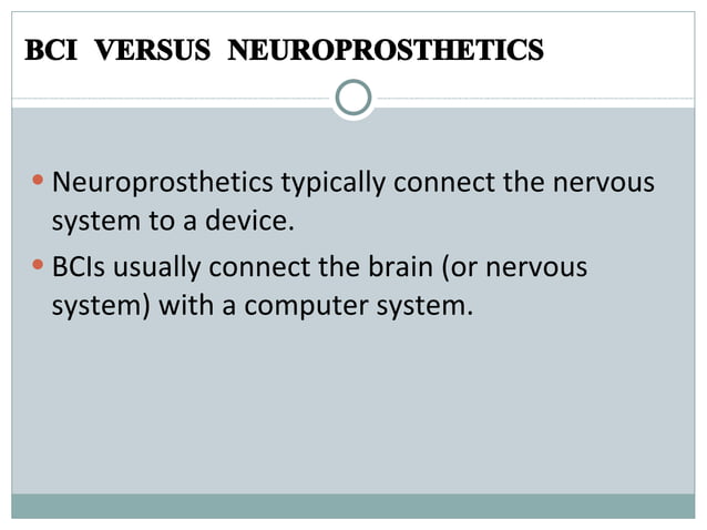 Brain-computer interface | PPT | Brain and Nervous System Disorders ...