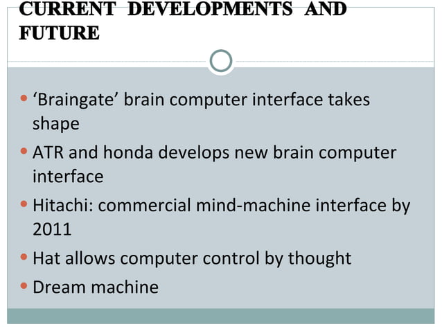 Brain-computer interface | PPT | Brain and Nervous System Disorders ...
