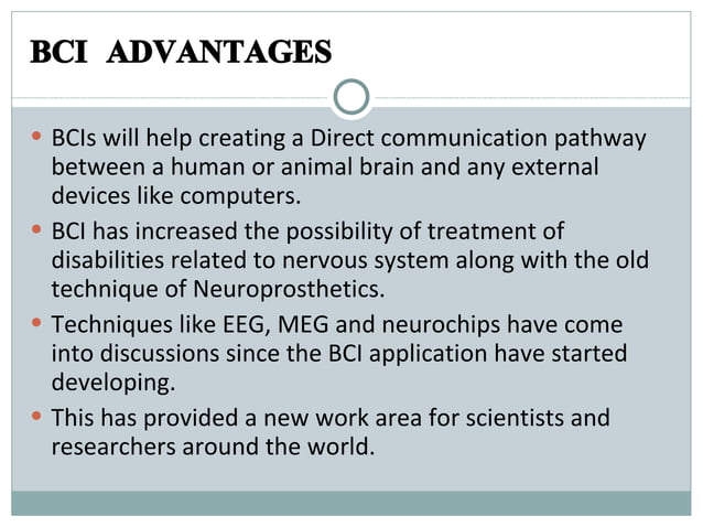 Brain-computer interface | PPT | Brain and Nervous System Disorders ...