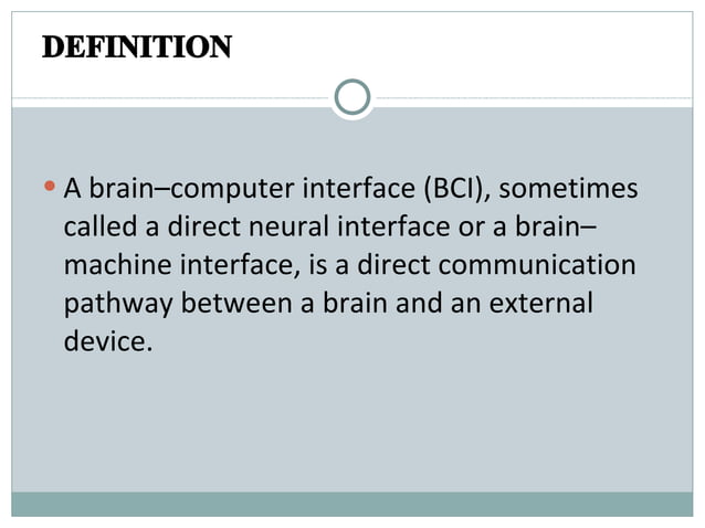 Brain-computer interface | PPT | Brain and Nervous System Disorders ...