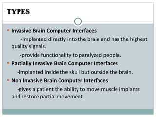 Brain-computer interface | PPT | Brain and Nervous System Disorders ...