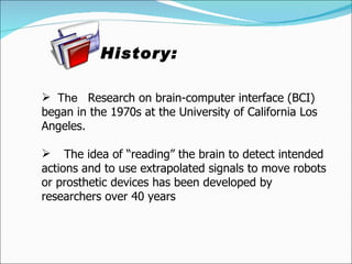 Brain computer interface | PPT