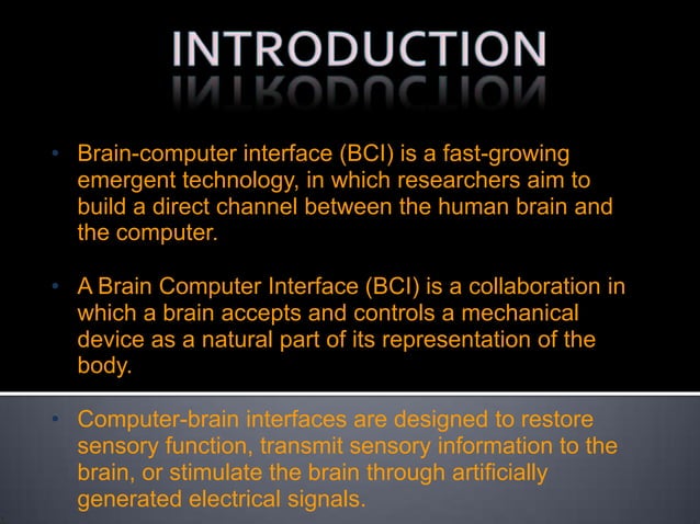 Brain Computer Interface | PPT