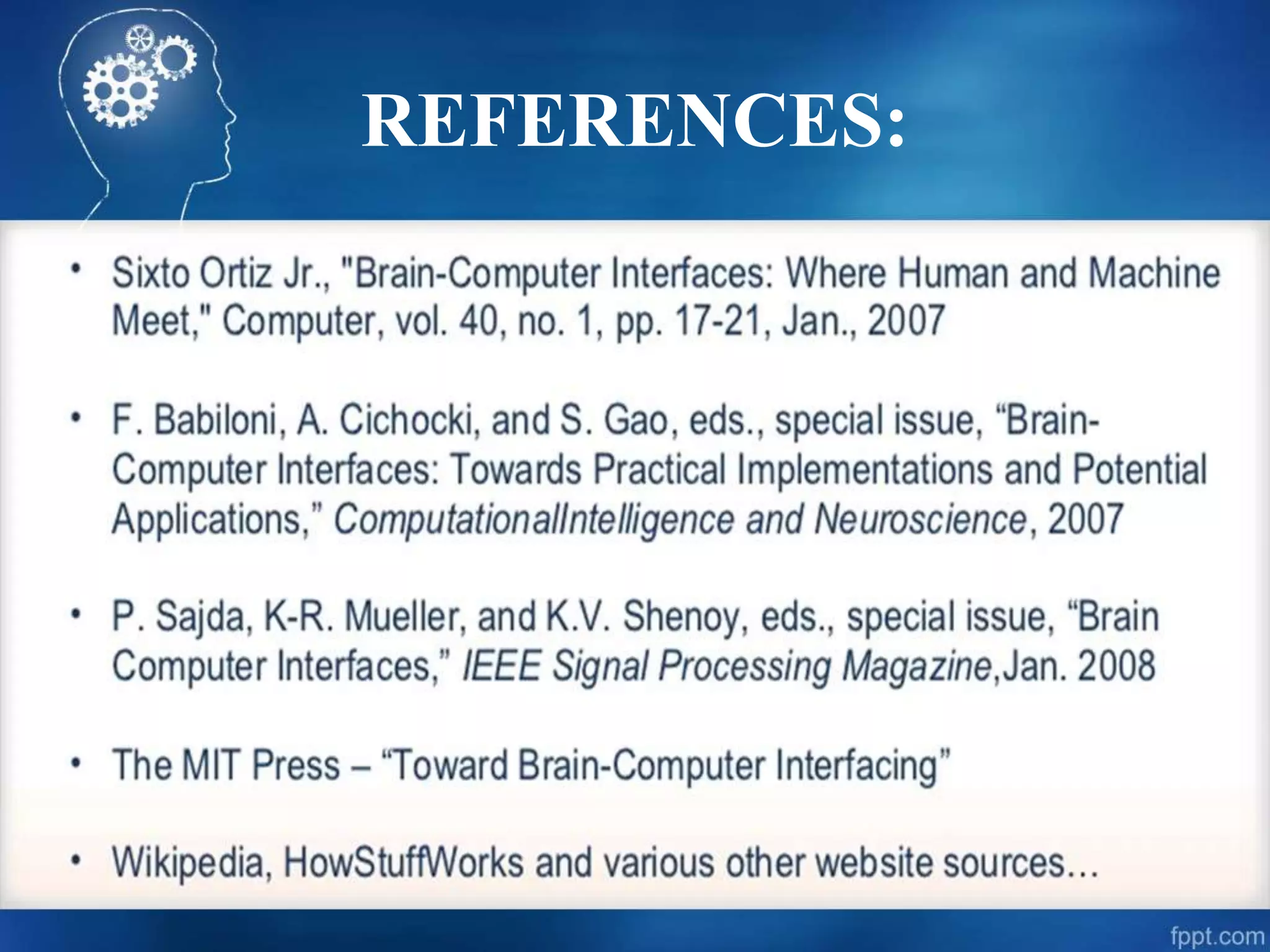 BRAIN COMPUTER INTERFACE (BCI) | PPT