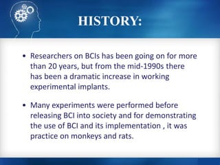 BRAIN COMPUTER INTERFACE (BCI) | PPT