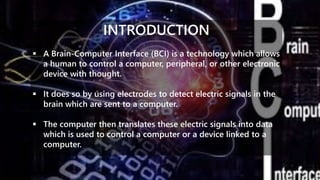 BRAIN COMPUTER INTERFACE(BCI) | PPTX