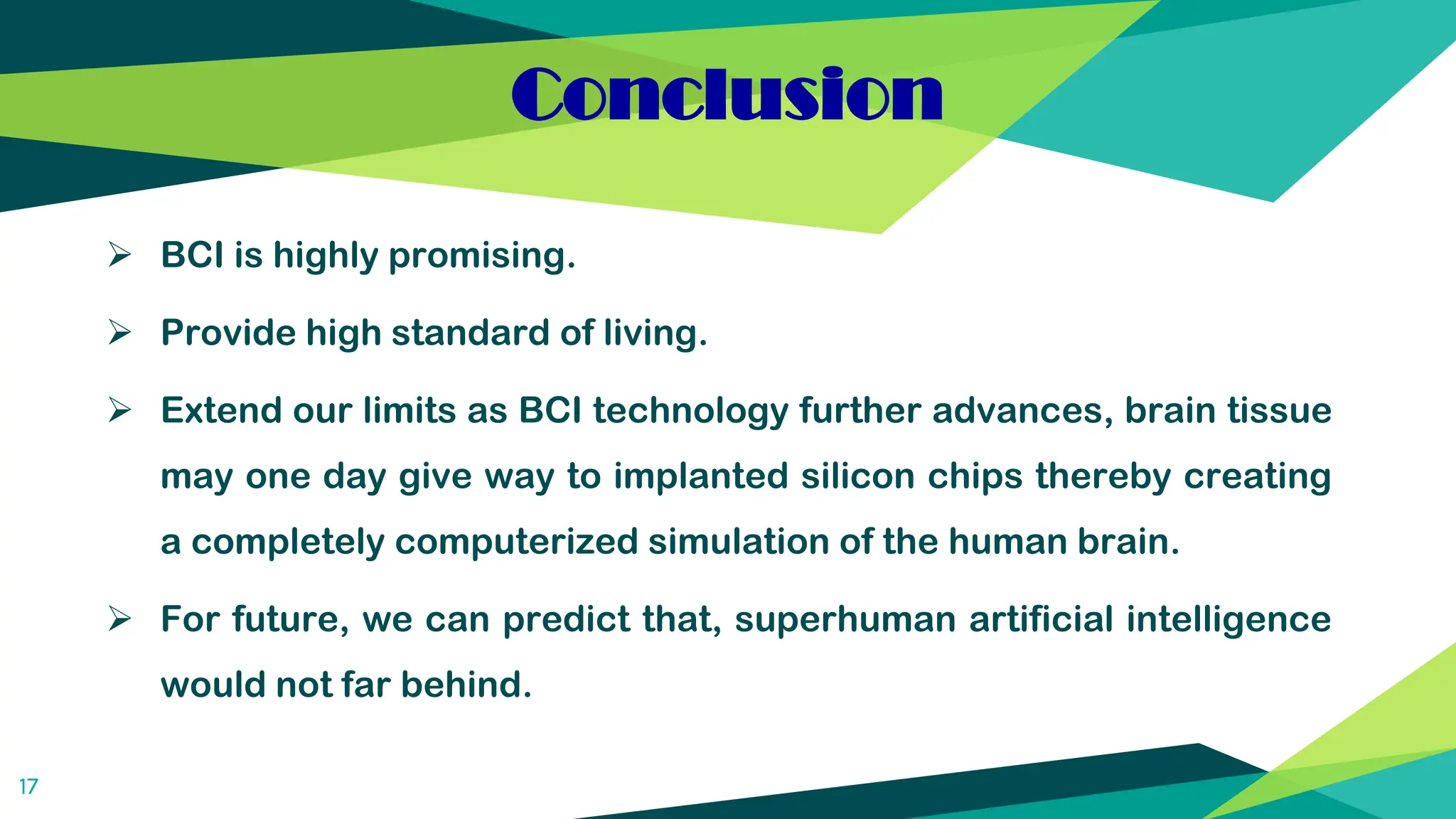 BCI is a direct Neural Interface or Brain-Machine Interface | PPTX