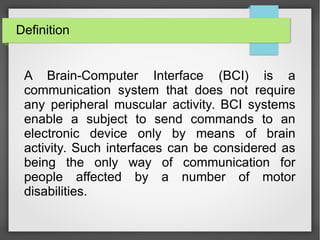 Inroduction to BCI | PPT