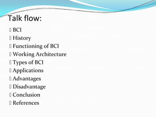 BRAIN COMPUTER INTERFACE | PPT