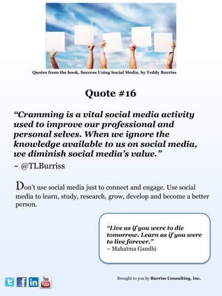 Social Media Quotations from Success Using Social Media | PPTX
