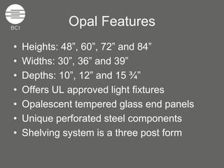 Modern Library Shelving: BCI Opal Shelving System Presentation | PPTX