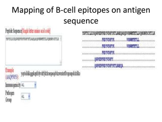 B cell epitope database features and tools | PPT