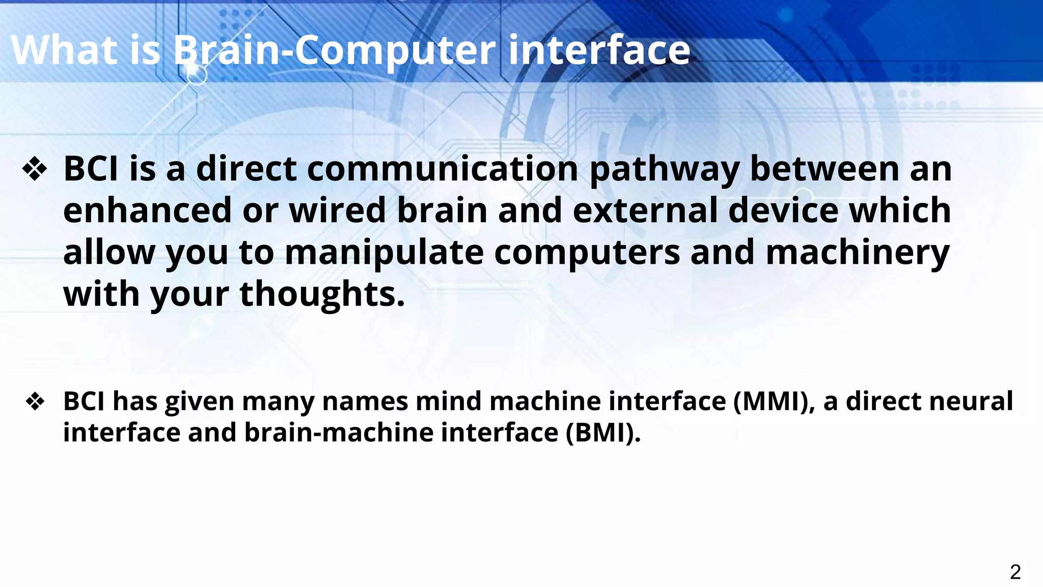 Brain-Computer Interface | PPT