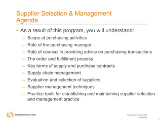Supplier Selection and Management | PPT
