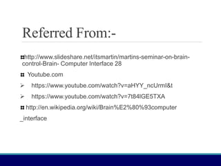 BCI(Brain Computer Interface) project | PPT