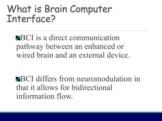 BCI(Brain Computer Interface) project | PPT