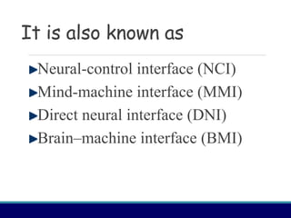 BCI(Brain Computer Interface) project | PPT