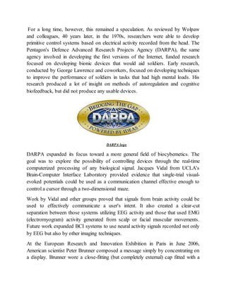 Brain Computer Interface WORD FILE | PDF