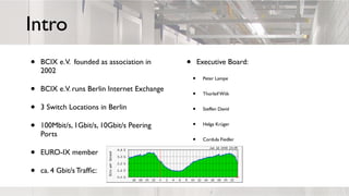 BCIX Roundtable 2009 presentation | KEY | Computer Networking | Computing